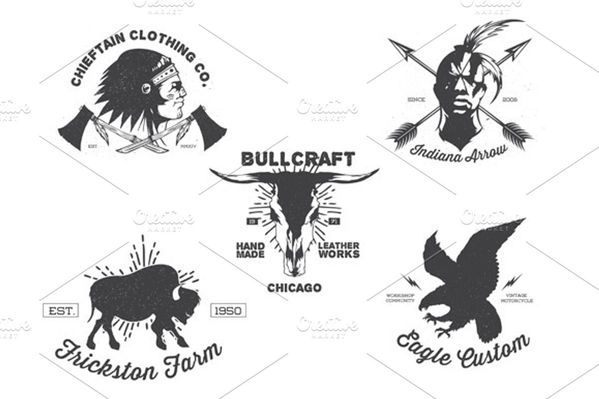 Vintage American Handdrawn Logo, a Branding & Logo Template by ORCA ...