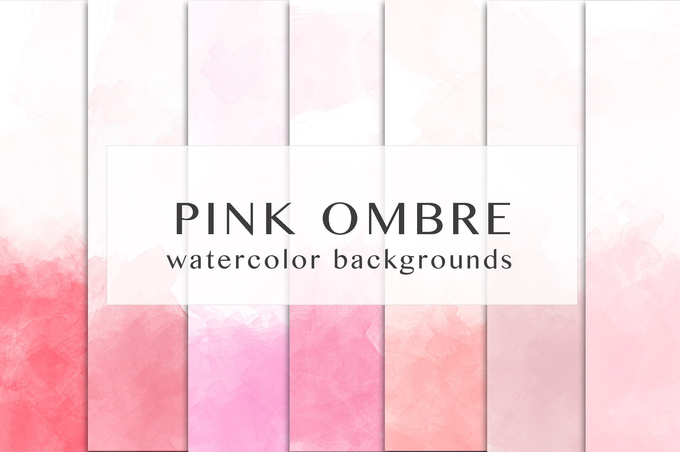 pink ombre watercolor backgrounds, a Background Graphic by GraphicRain