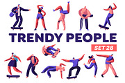 Trendy People. Set 28 | People Illustrations ~ Creative Market