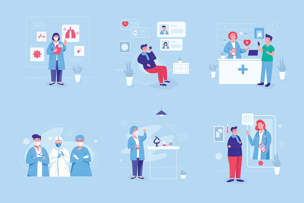 Medical Graphics Illustration Set, a Healthcare Illustration by Guuver