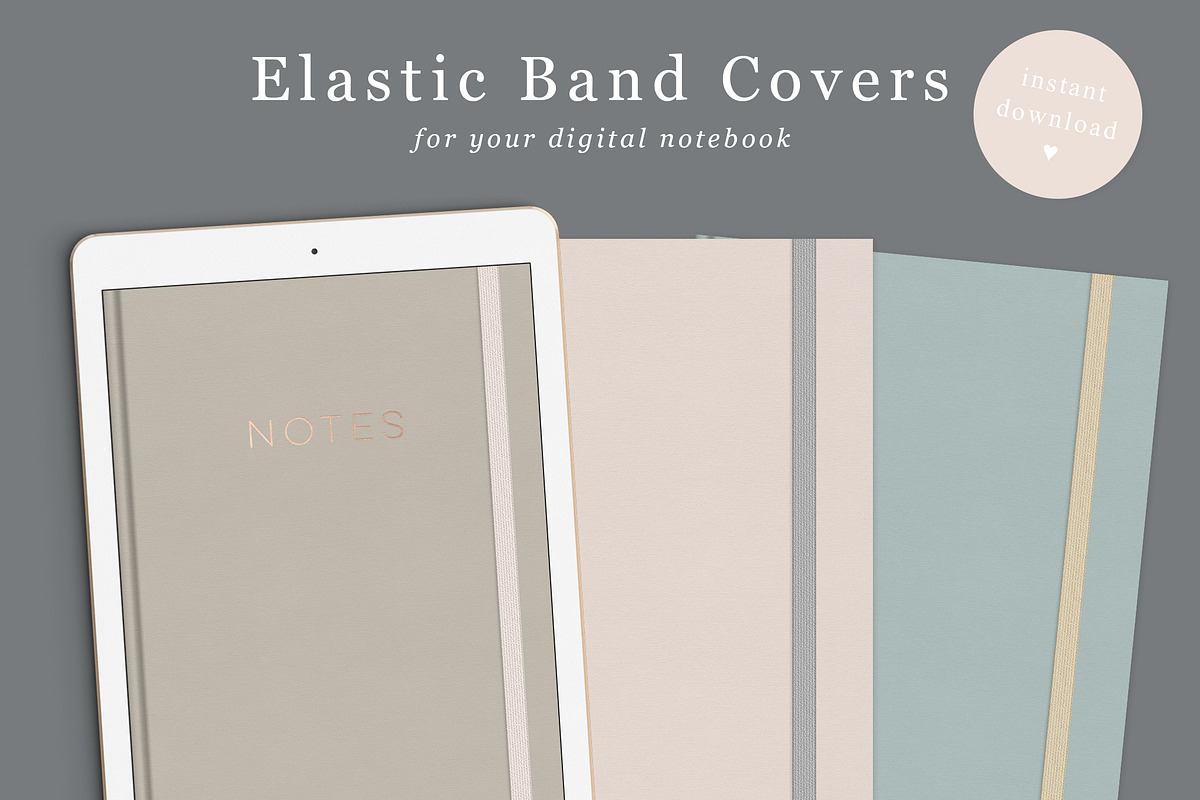 Digital Notebook Covers Goodnotes, a Stationery Template by By Lef Planning