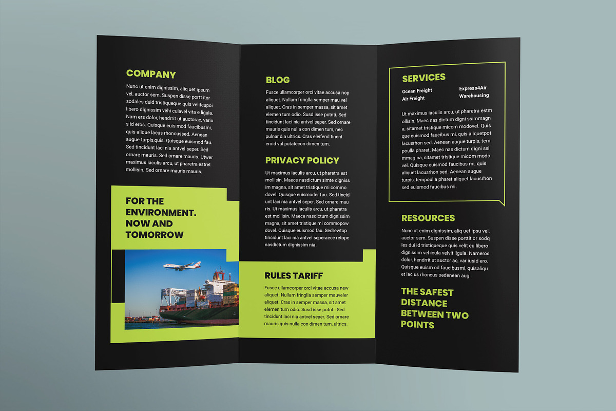 Shipping Brochure Trifold, a Brochure Template by TemplatesNow!