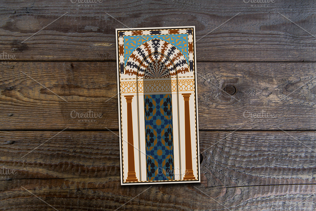 Traditional Mihrab, a Card Template by Azat1976