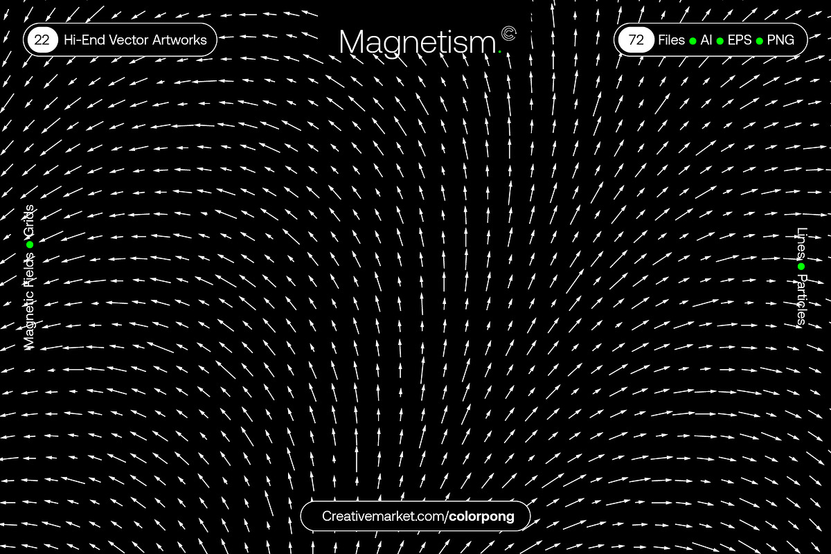 Magnetism - Vector Bundle, a Pattern Graphic by Colorpong
