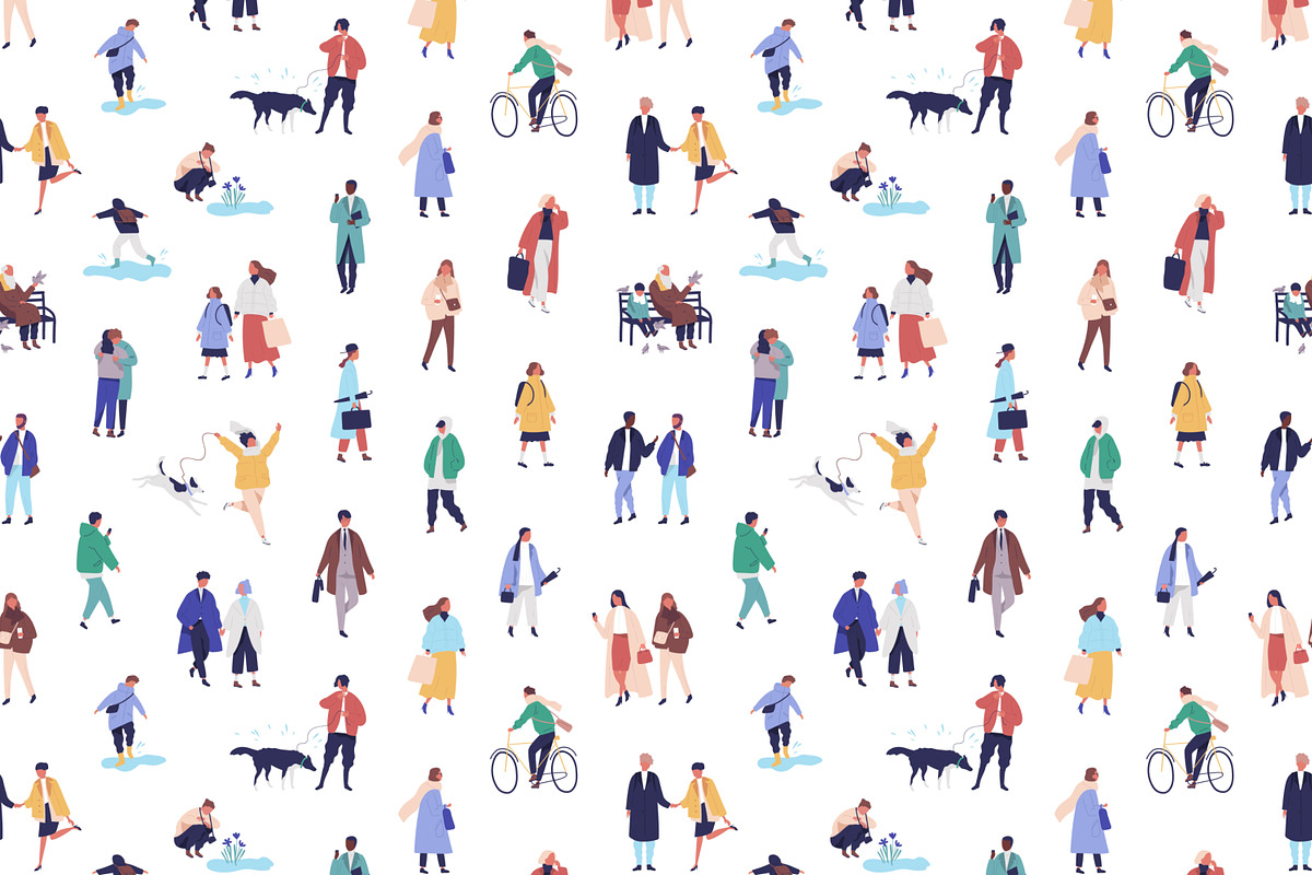 People on the street patterns, a Pattern Graphic by Good Studio