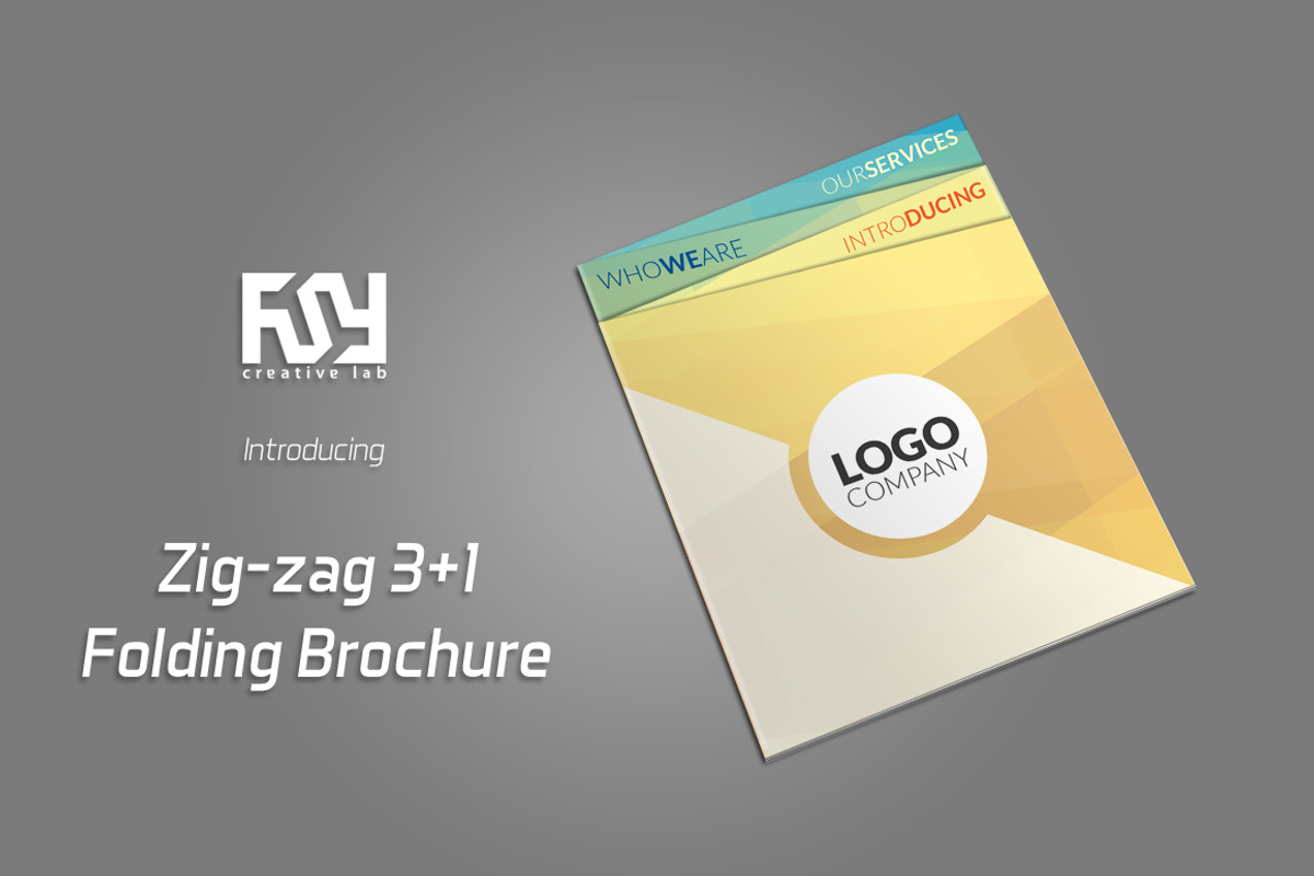 Zig-zag 3+1 Folding Brochure, a Brochure Template by FSY Creative Lab