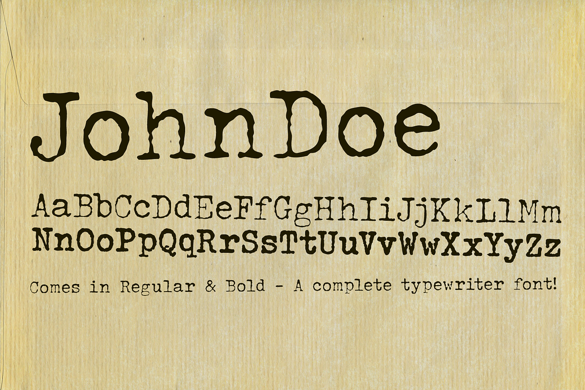 JohnDoe, a Serif Font by Fonthead Design