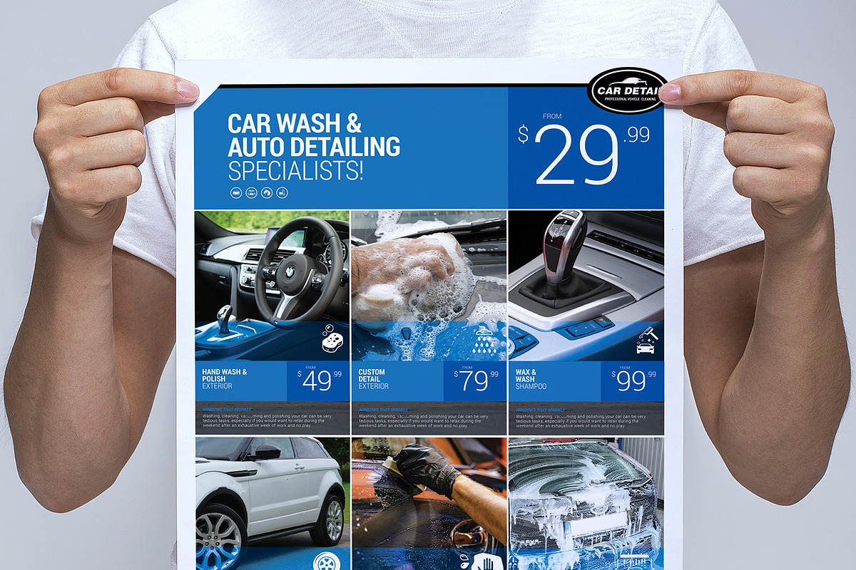 Car Detailing Poster Template, a Flyer Template by BrandPacks