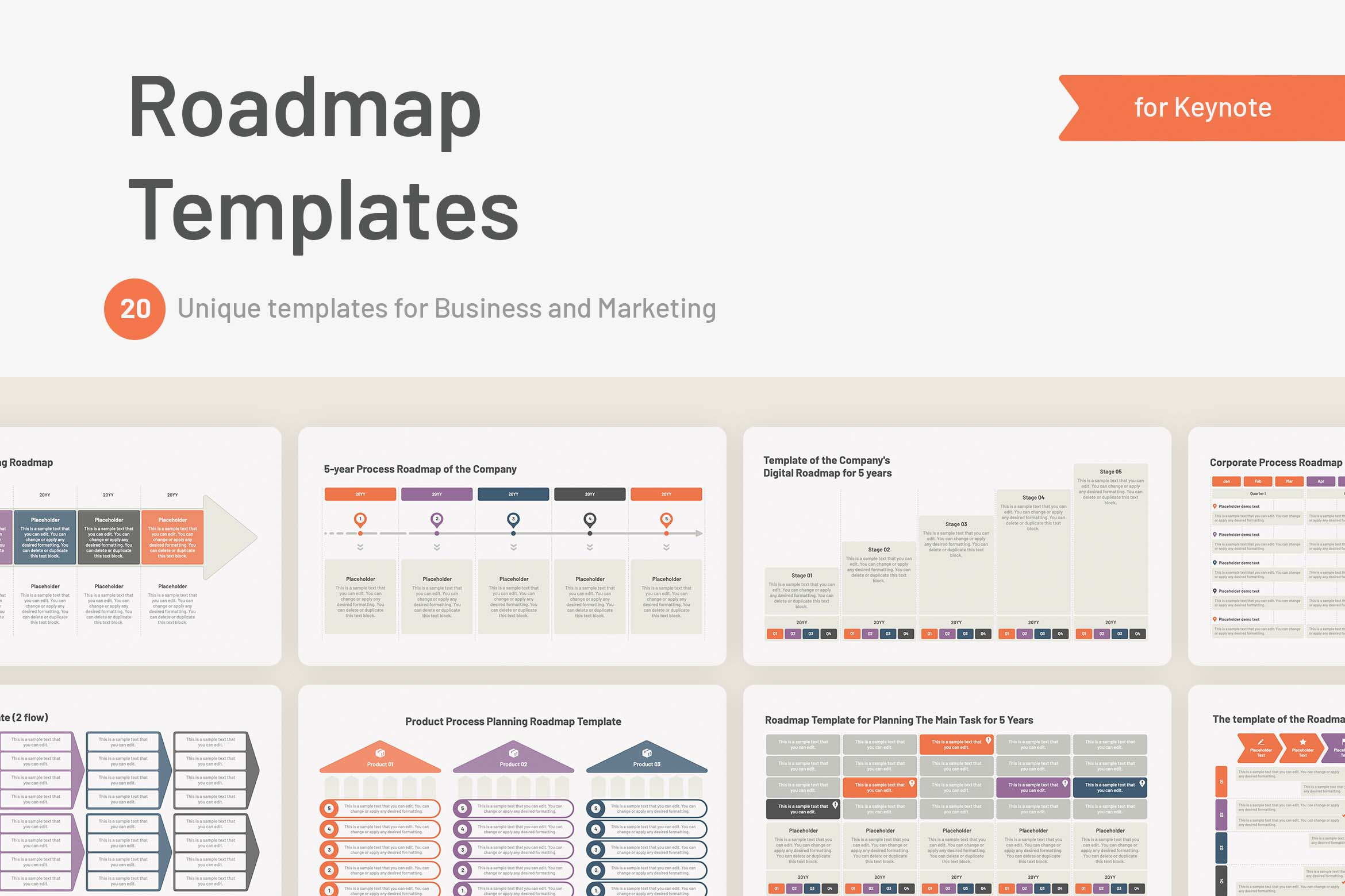 Roadmap Templates for Keynote