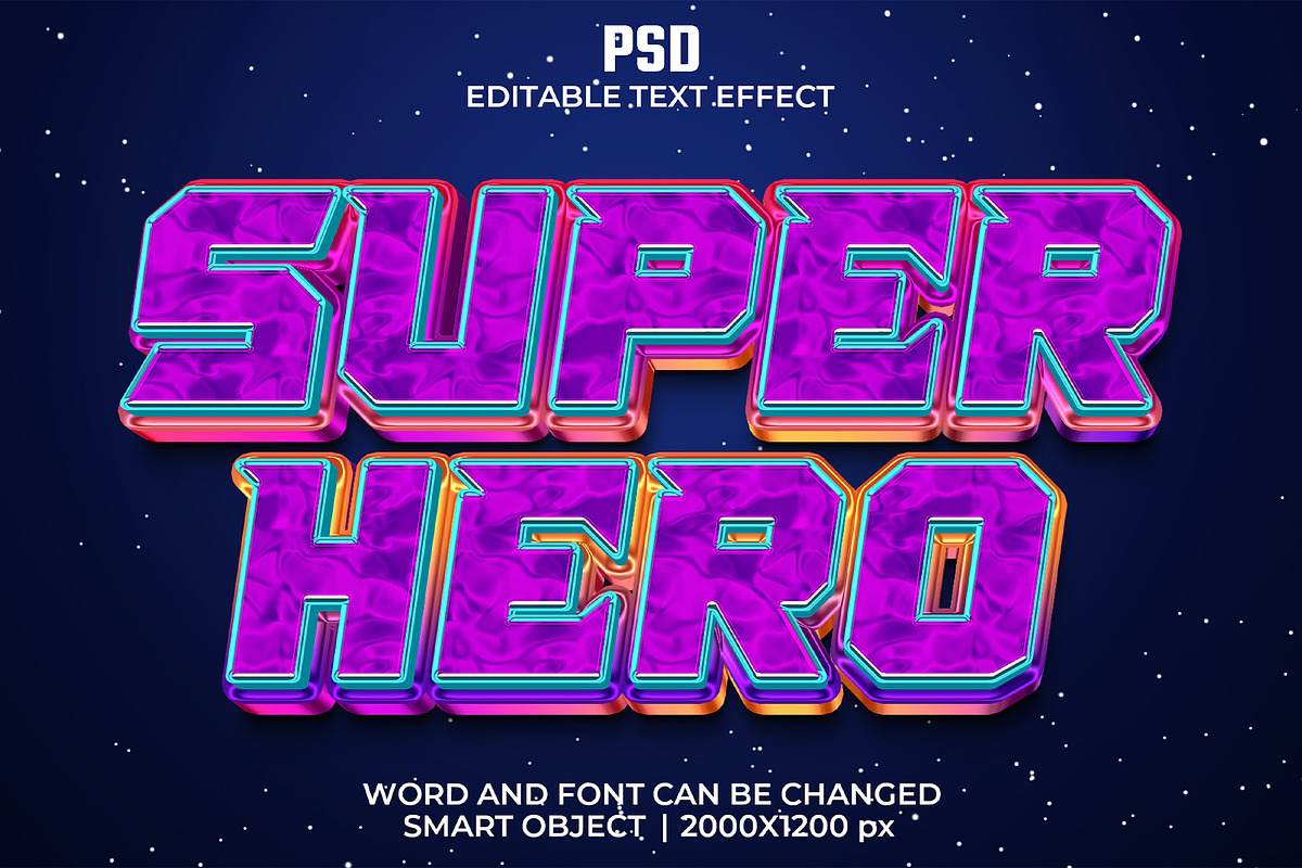 Photoshop 3d Text Effect Bundle 2, a Layer Style Add-On by bdrobin