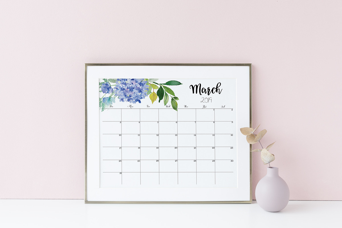 Large Calendar 2019 Printable PDF, a Stationery Template by ...