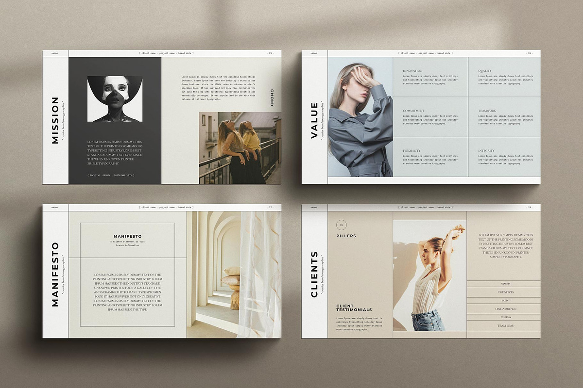 Brand Strategy CANVA InDesign Layout, a Presentation Template by ...