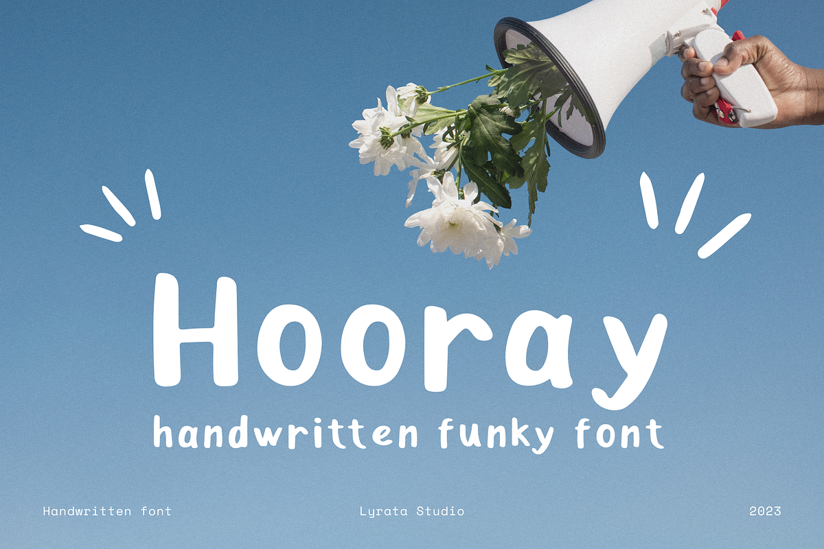 HOORAY Funky Handwritten Font, a Handwritten Font by Lyrata Studio