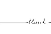 Blessed word - continuous one line, a Texture Graphic by GraphiShop