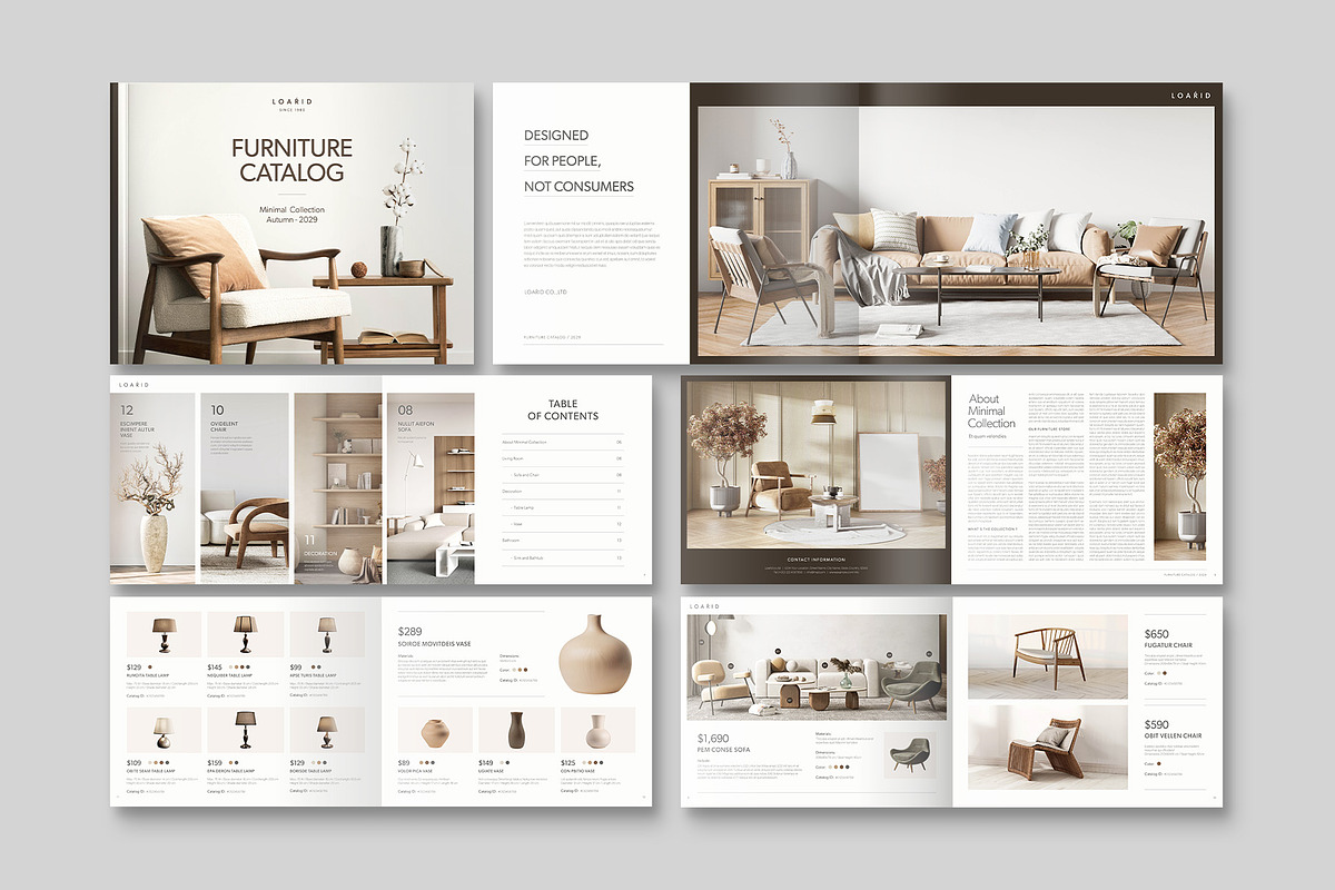 Landscape Furniture Catalog, a Brochure Template by BrandPacks | Creative Market