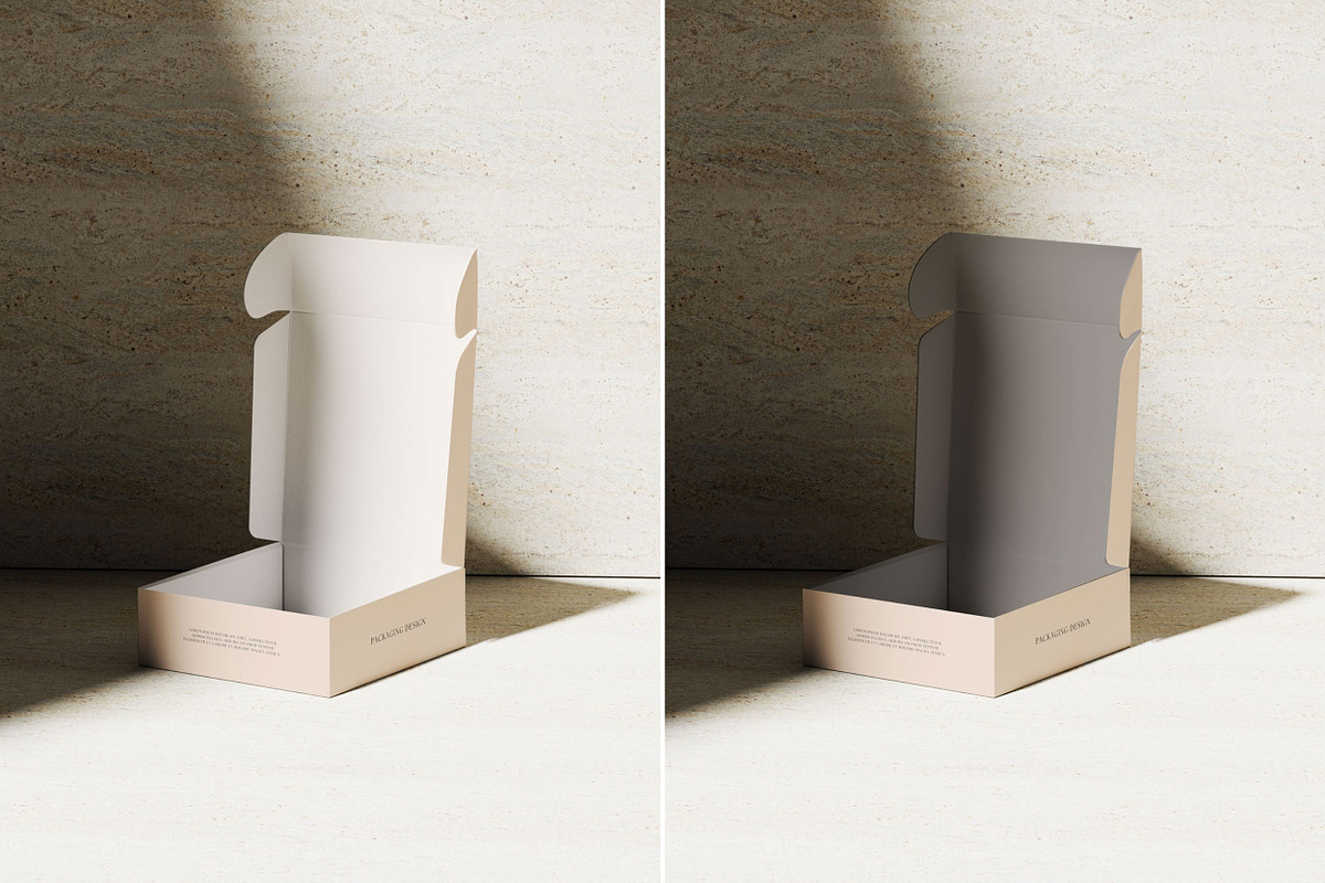 Mailing Box Packaging Mockup Set
