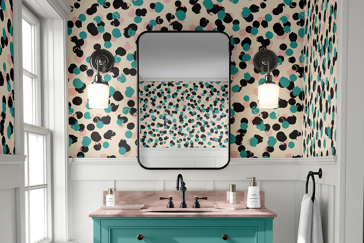 Painted Camo Spots Pattern, a Texture Illustration by MalyskaStudio