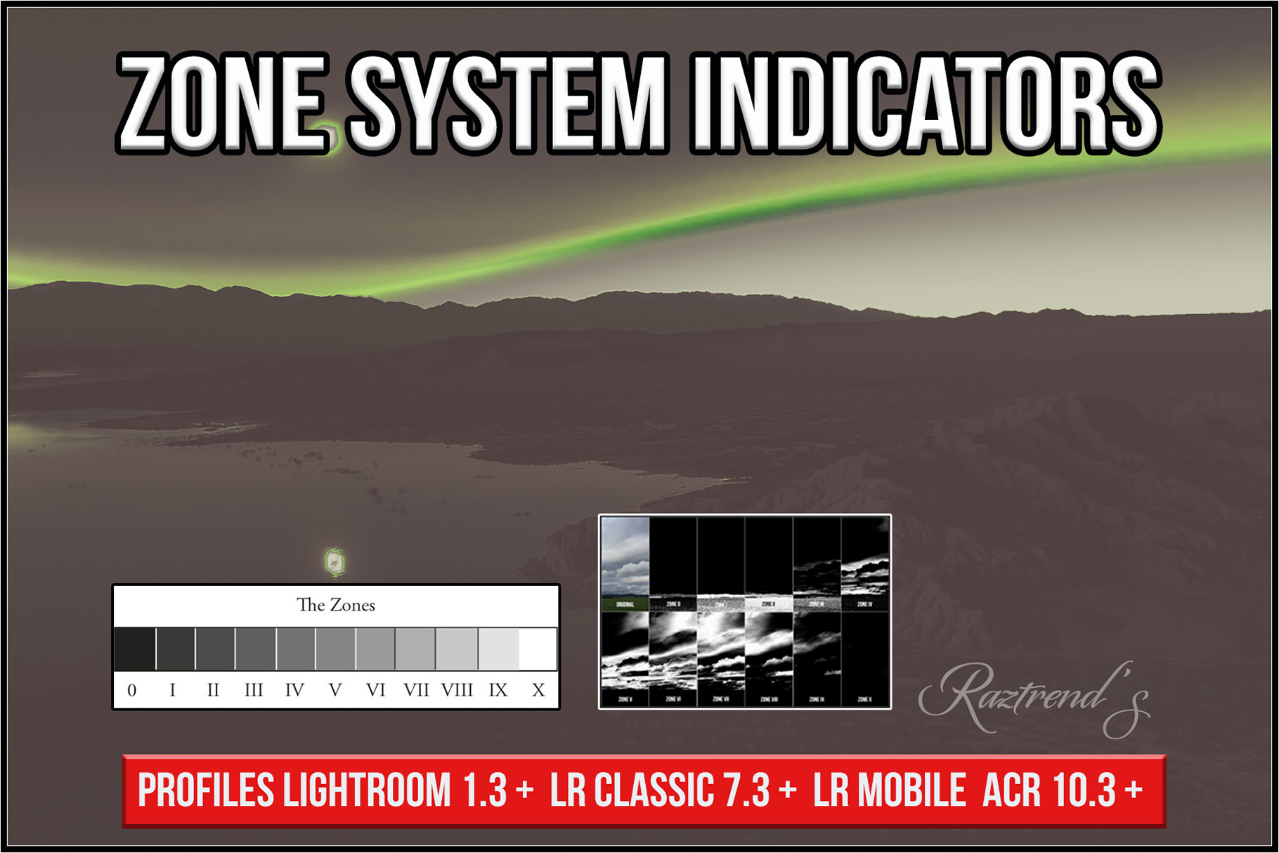 Zone System Indicators profiles, a Plug-in Add-On by Raztrend