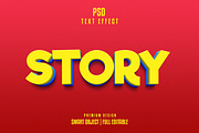 Story editable 3d text effect, a Layer Style Add-On by himelgfx