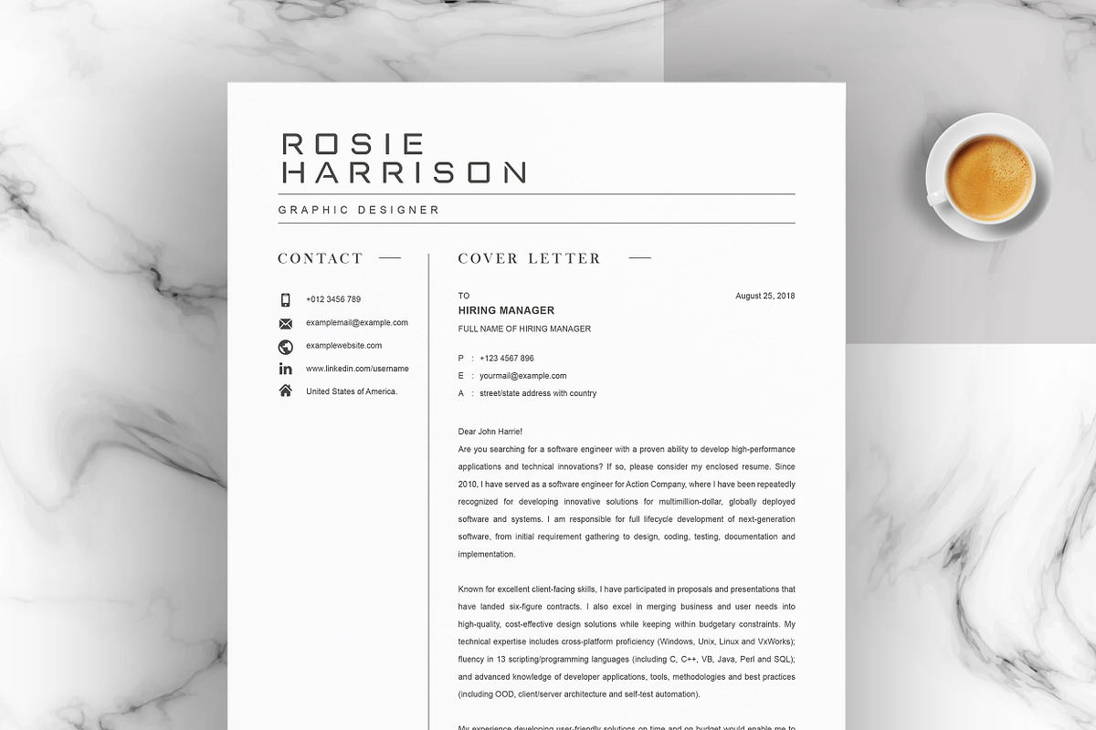 Word CV Template, a Resume Template by ResumeInventor