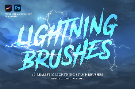 Lightning Photoshop Brushes | Brushes ~ Creative Market