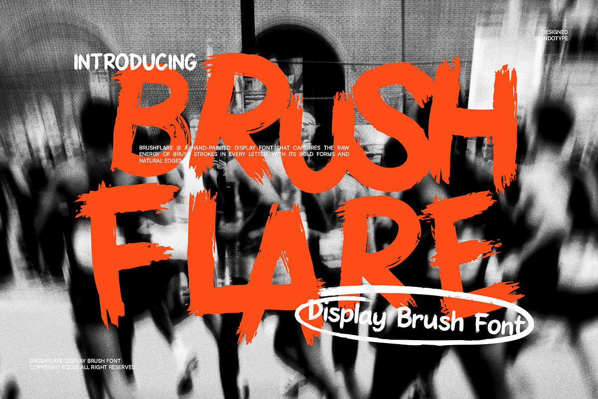 Brushflare - Brush Display Font, a Handwritten Font by Indotype Foundry