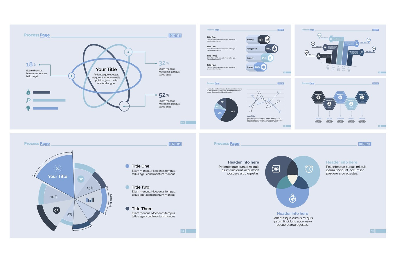 Statistic report design template set, a Work Illustration by SurfsUpVector