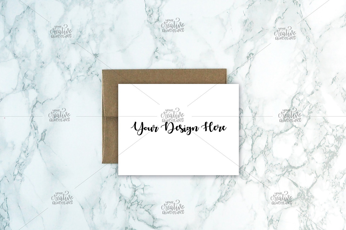 A2 Card Mockups with Kraft Envelope, a Print Template by Shelley Hitz ...