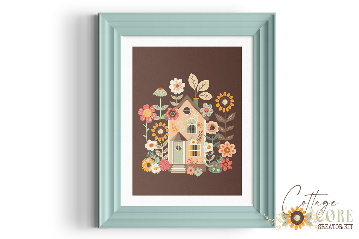 Cottage Core Vector Illustration Kit, an Illustration by Eclectic Anthology
