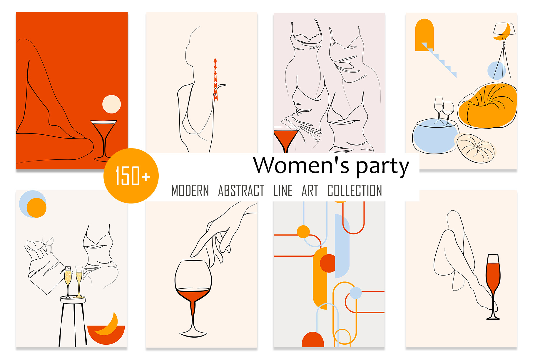 LINE ART COLLECTION WOMEN'S PARTY, a Graphic by ArtOLB