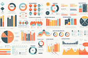 An array of colorful infographics di, a Photo by LOGOCREATIVE