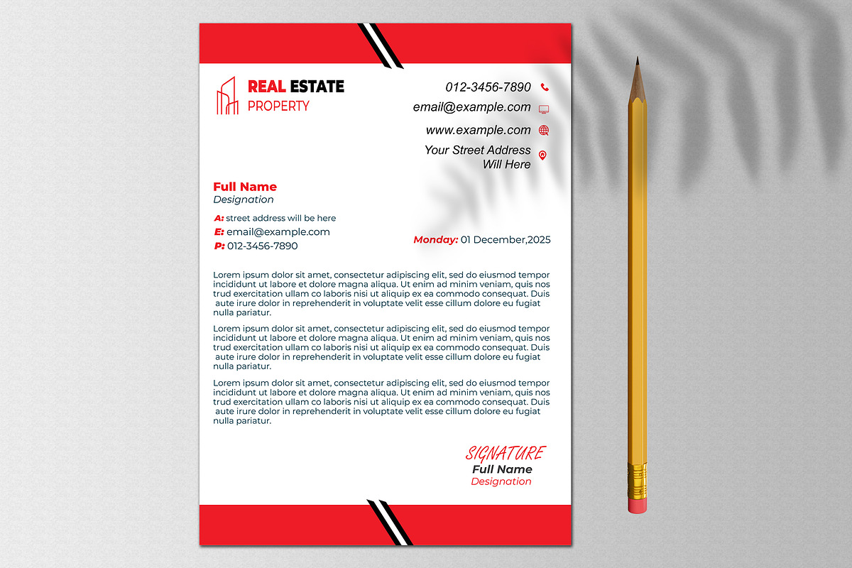 Premium Letterhead Layout Template