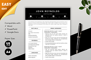 ATS Resume CV Word & Google Docs 36, a Resume Template by MrCam ...