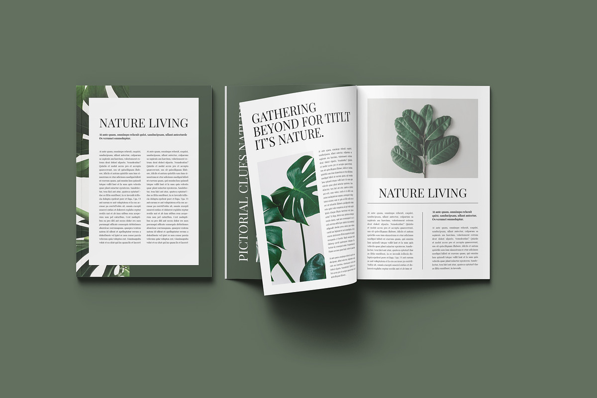Nature Magazine Template Template, a Magazine Template by evgenystudio