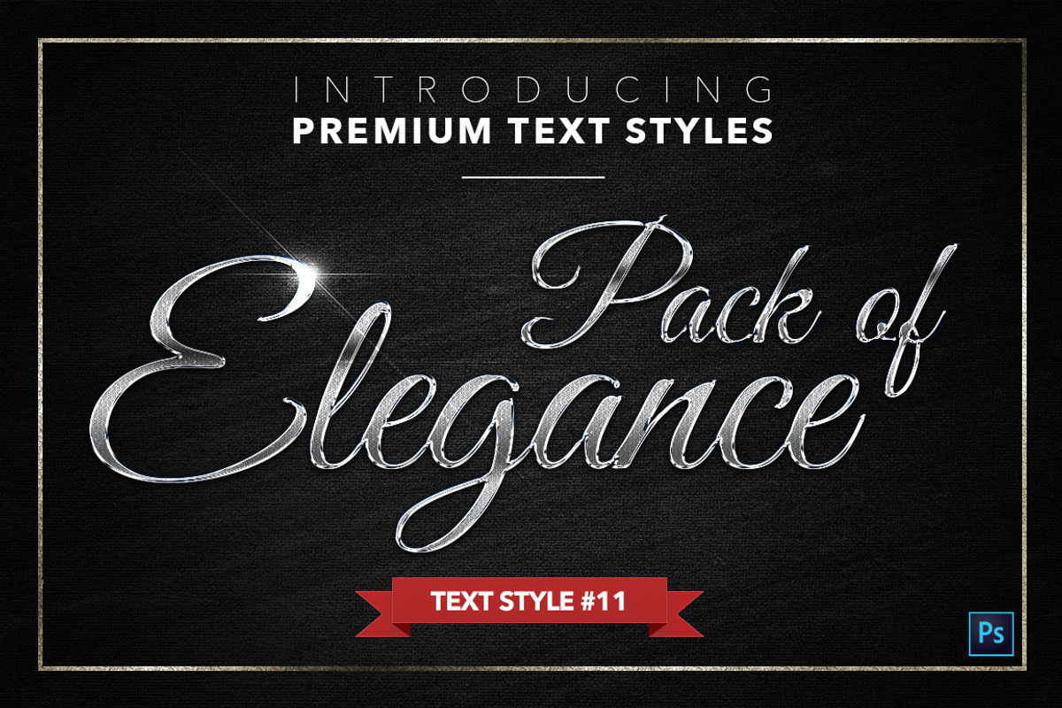 Elegance #1 - 15 Text Styles, a Layer Style Add-On by Jonas Stensgaard