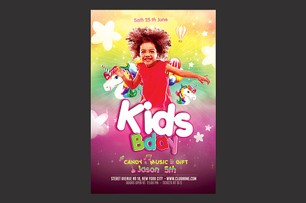 Kids Event Flyer | Flyer Templates ~ Creative Market