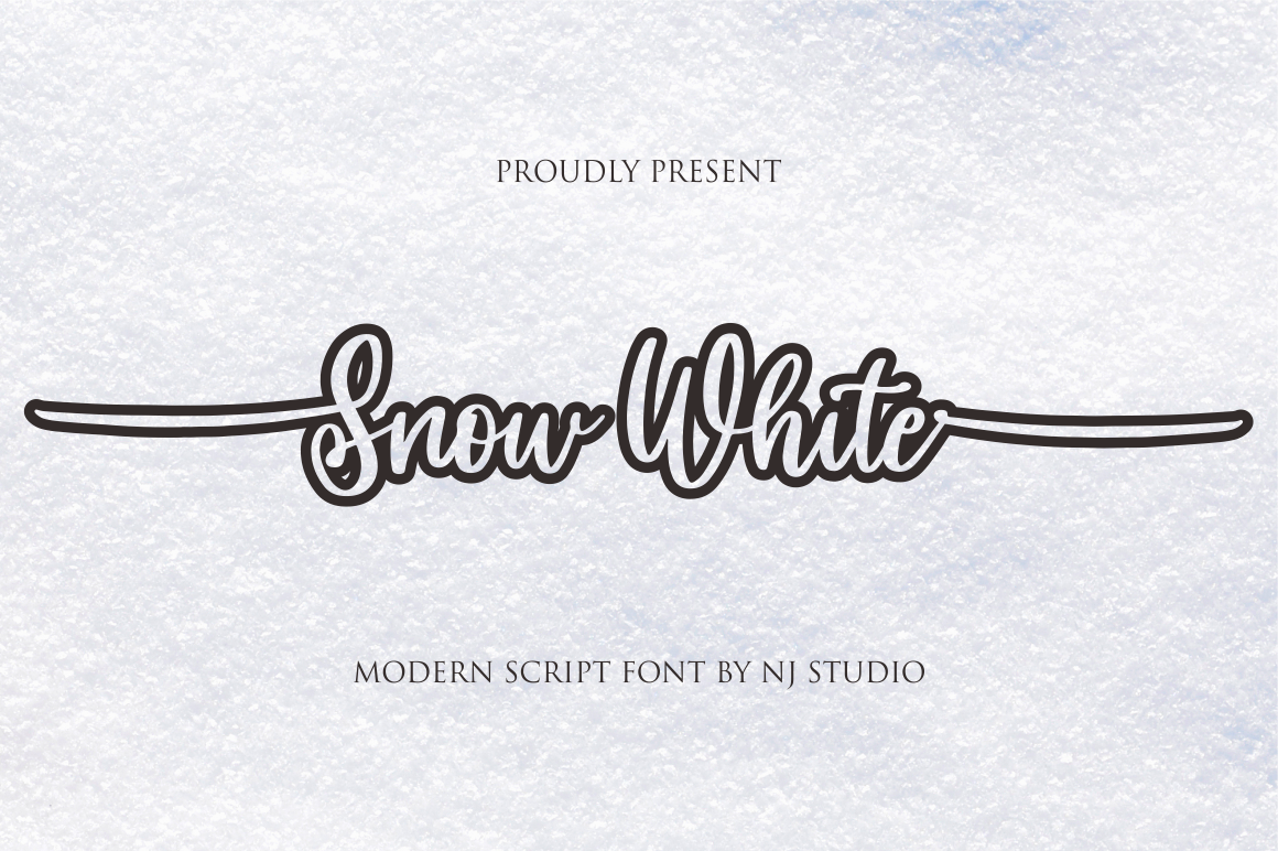Snow White, a Script Font by NJ Studio