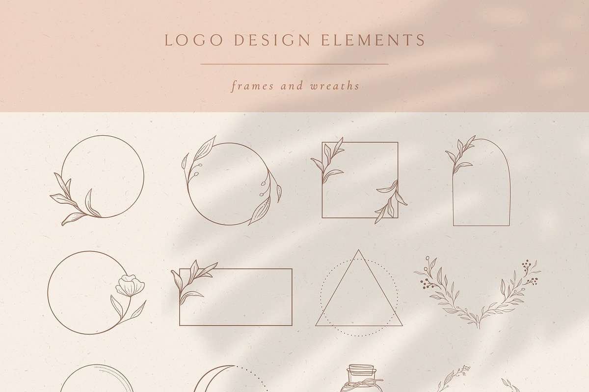 Logo Elements, Frames and Borders, a Decorative Illustration by Olya ...
