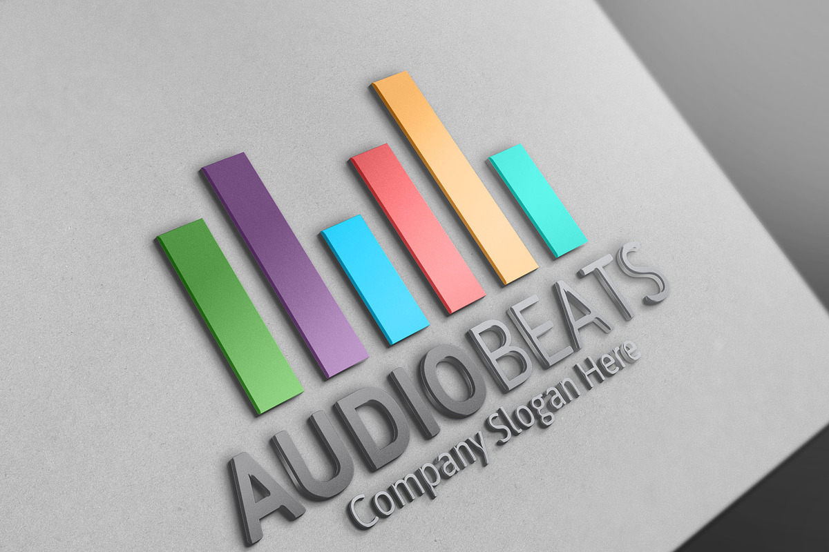 Audio Beats Logo, a Branding & Logo Template by Josuf Media
