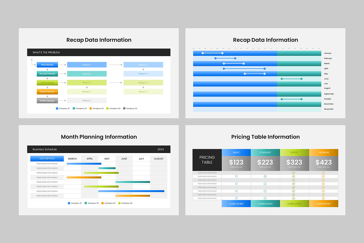 Data Table Infographic Powerpoint, a Presentation Template by rgbryand
