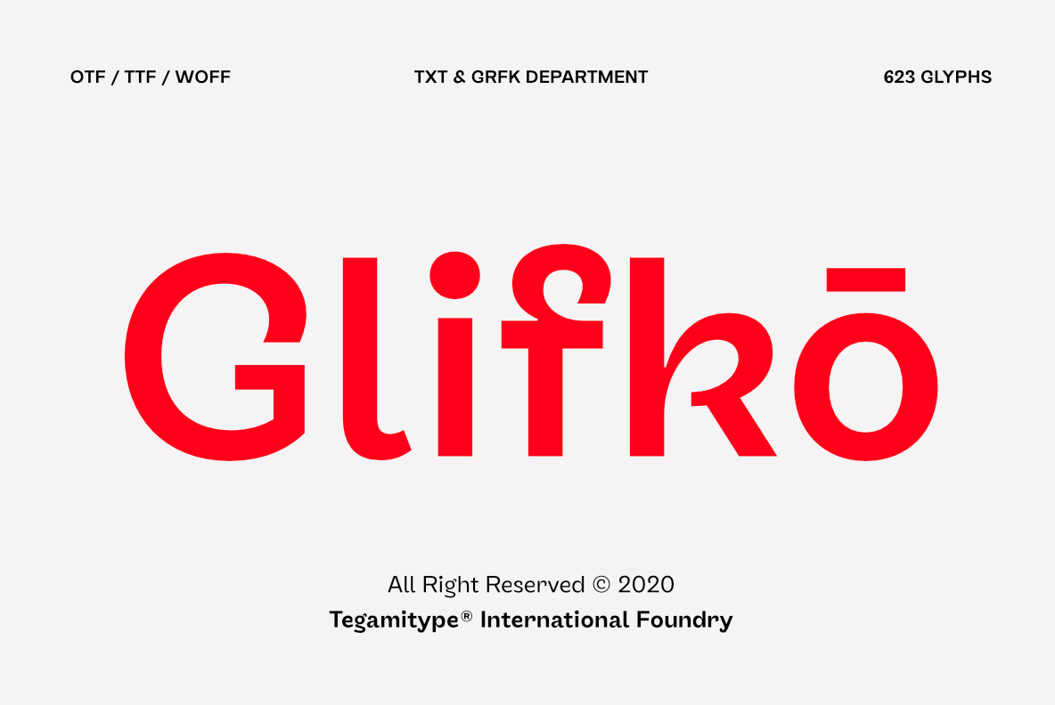 TG Glifko, a Sans Serif Font by Tegamitype