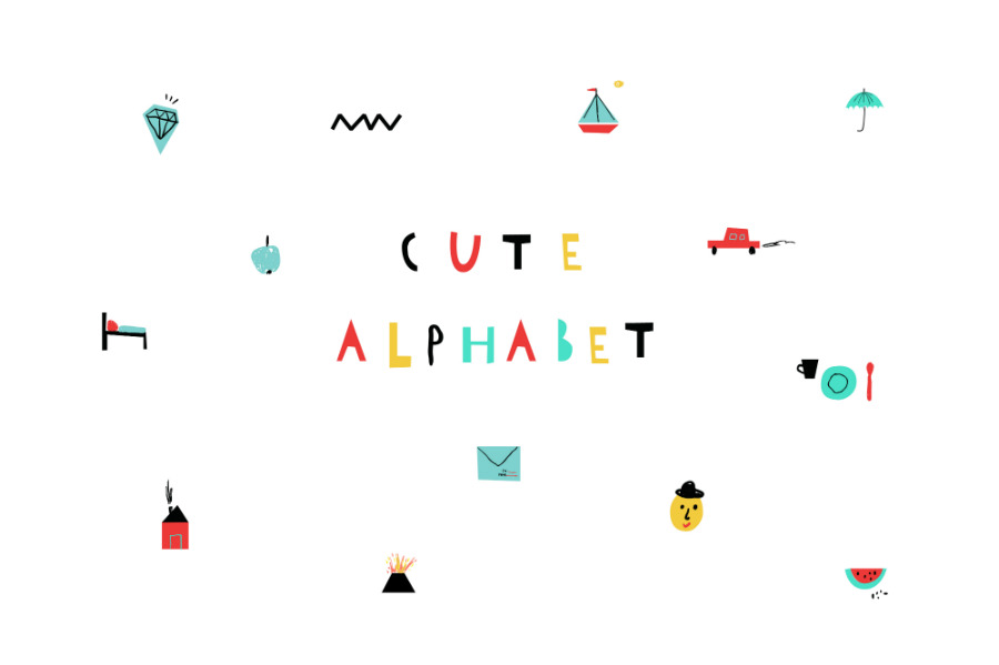 Cute Alphabet, an Education Illustration by Lera Efremova | Creative Market