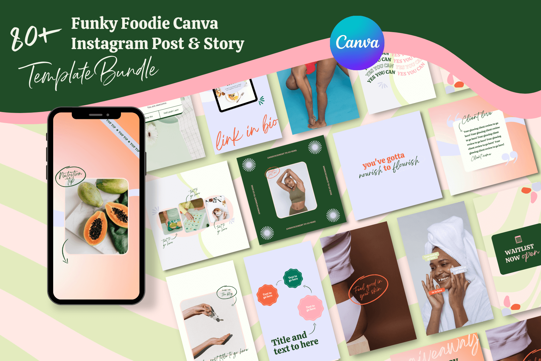 Canva Instagram templates for coach, a Social Media Template by Kurly ...