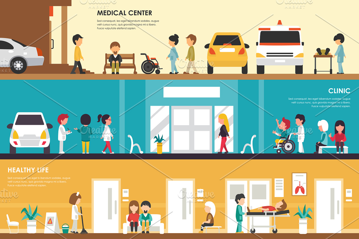 Medical Center vector illustration, a Healthcare Illustration by Palau