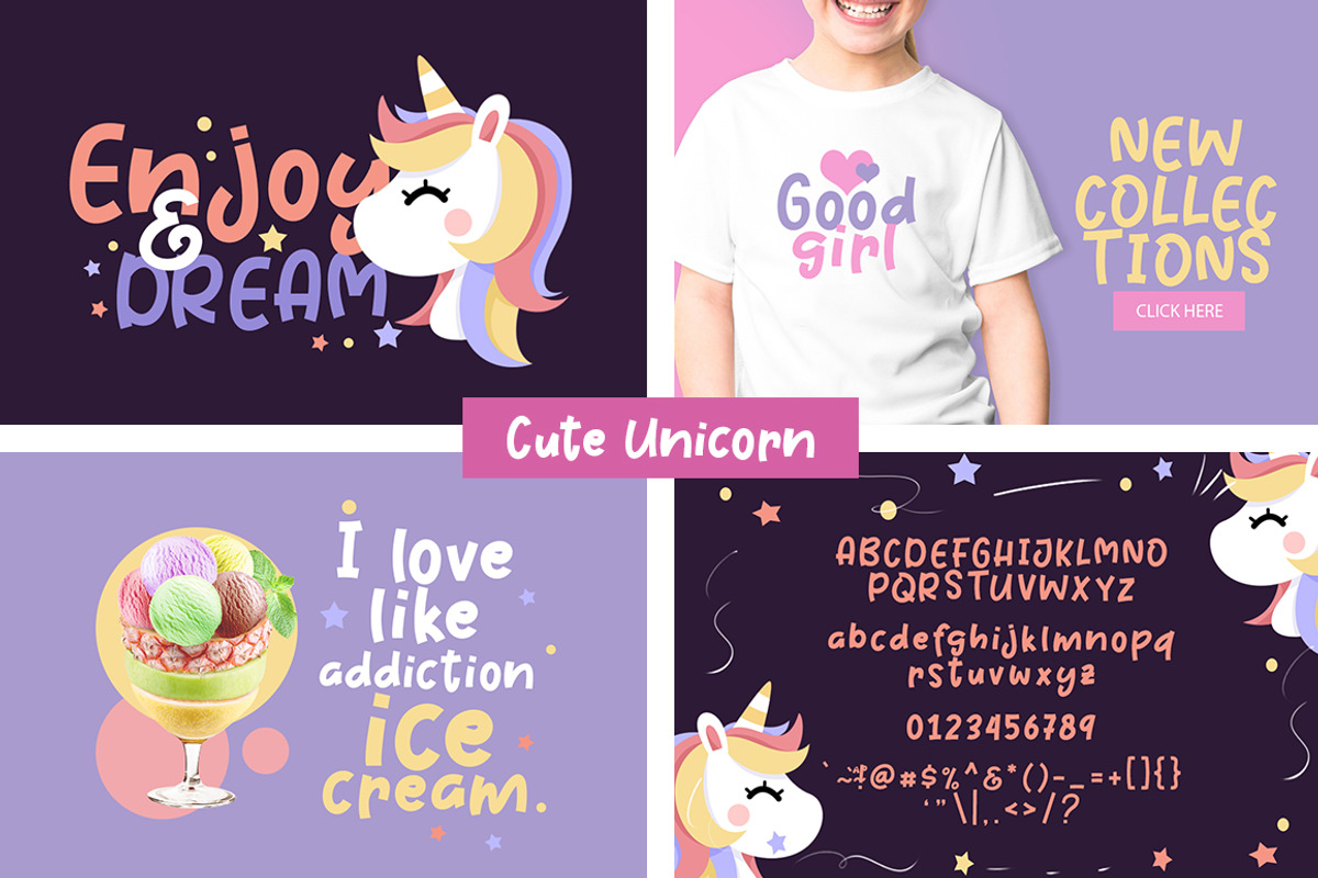 The Unicorn Dream Font Bundles