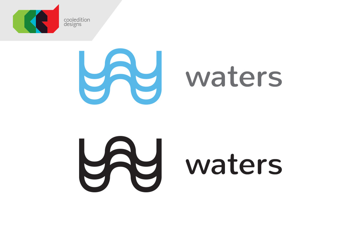Waters - Logo Template + Free BC, a Branding & Logo Template by Cooledition
