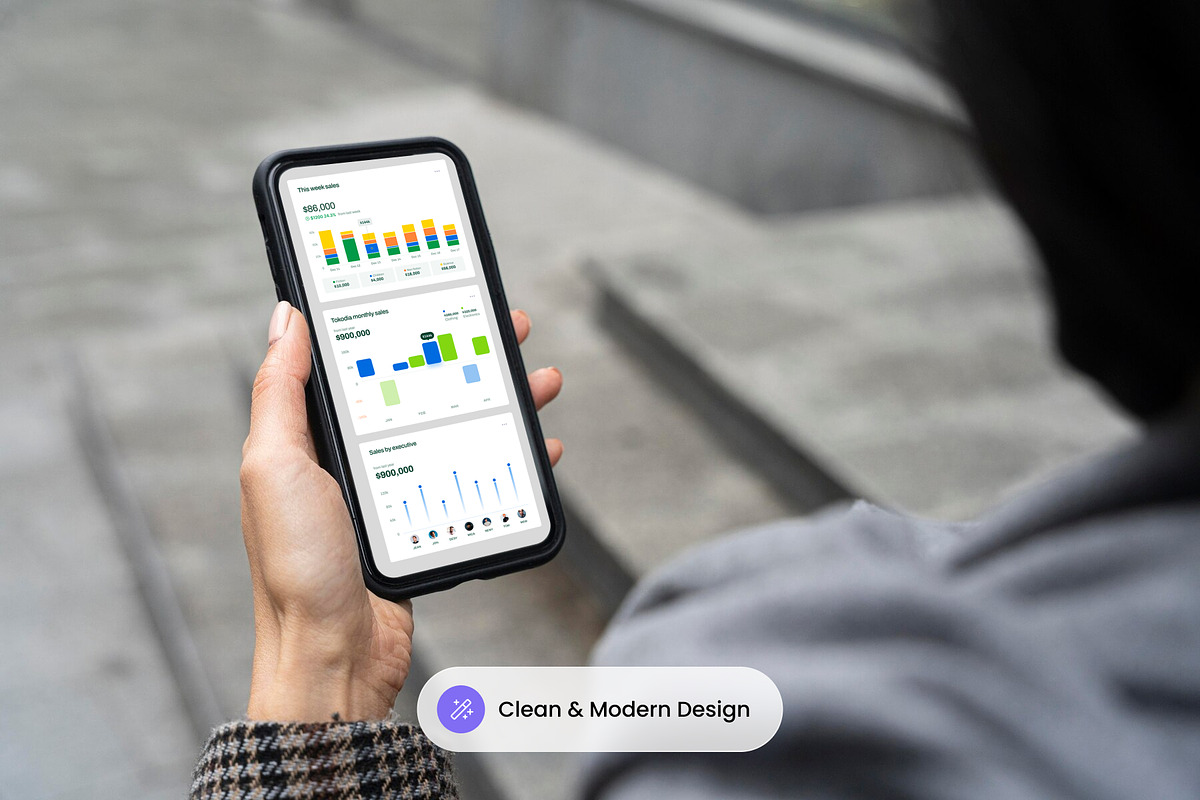 Figma Dashboard Bar Chart UI KIT, an UI Kit Template by SLAB! Design