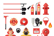 Firefighter Colored Icon Set, an Icon by Alexander Belenkiy