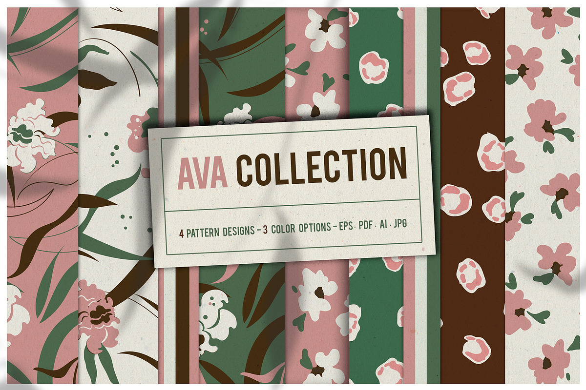 4 seamless editable vector patterns, a Pattern Graphic by Laziesvisa ...