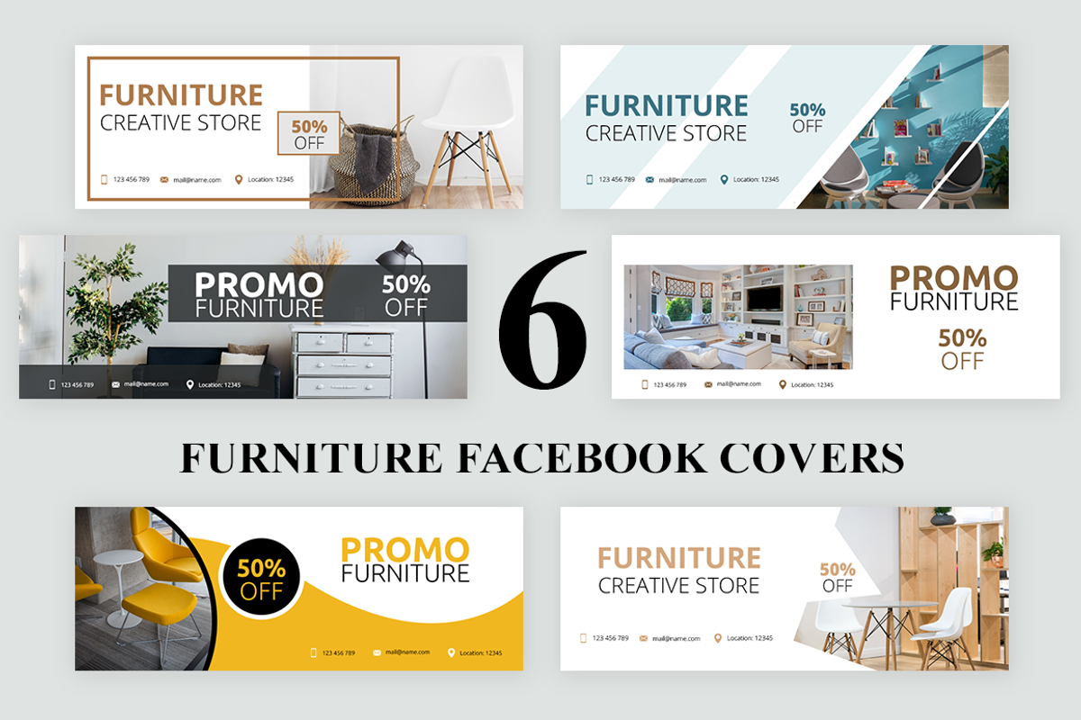 Furniture Facebook Covers, a Social Media Template by UNIK Agency